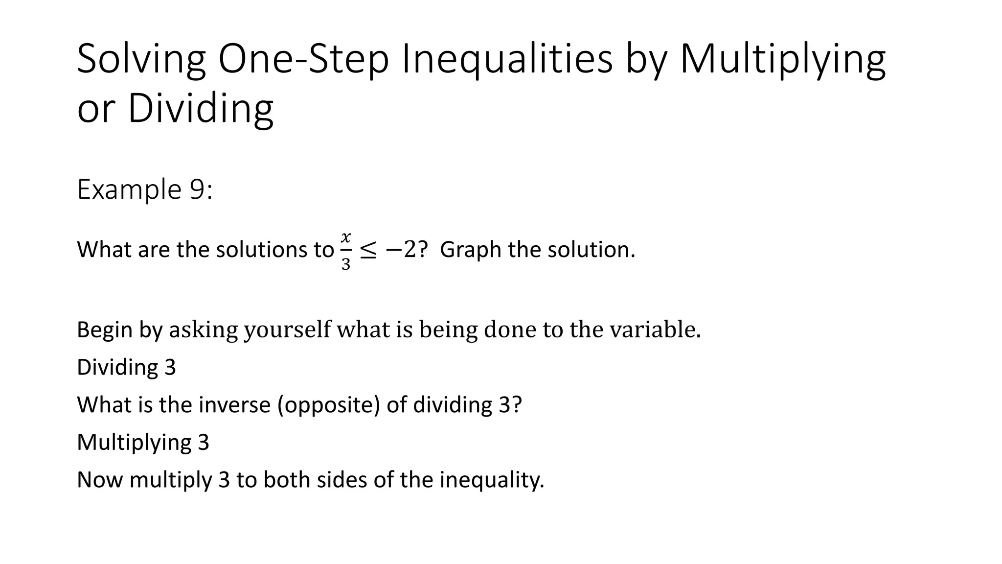 Solving inequalities | PPTX