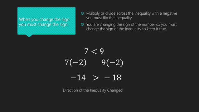 Solving inequalities | PPTX