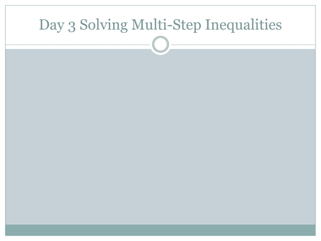 Solving Inequalitiesmath sixt grade ineq | PPT