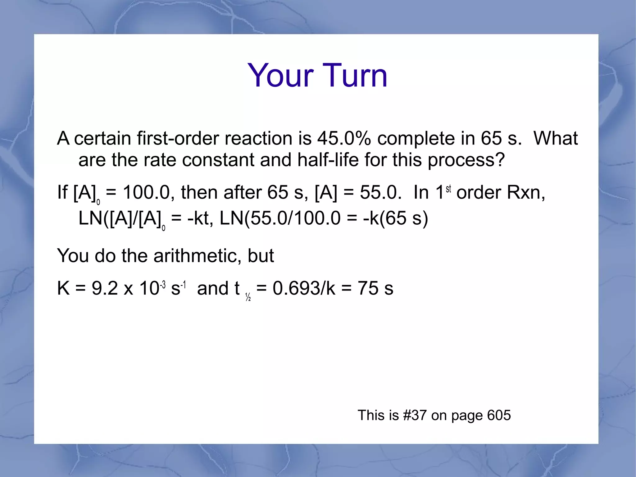 Solving kinetics problems | PPT