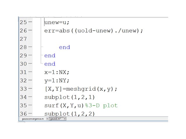 Solving laplace equation using gauss seidel method in matlab | PPTX
