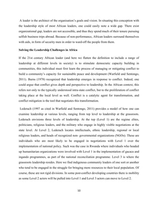 Solving leadership challenges in africa in philip kotler’s leadership ...