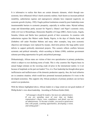 Solving leadership challenges in africa in philip kotler’s leadership ...