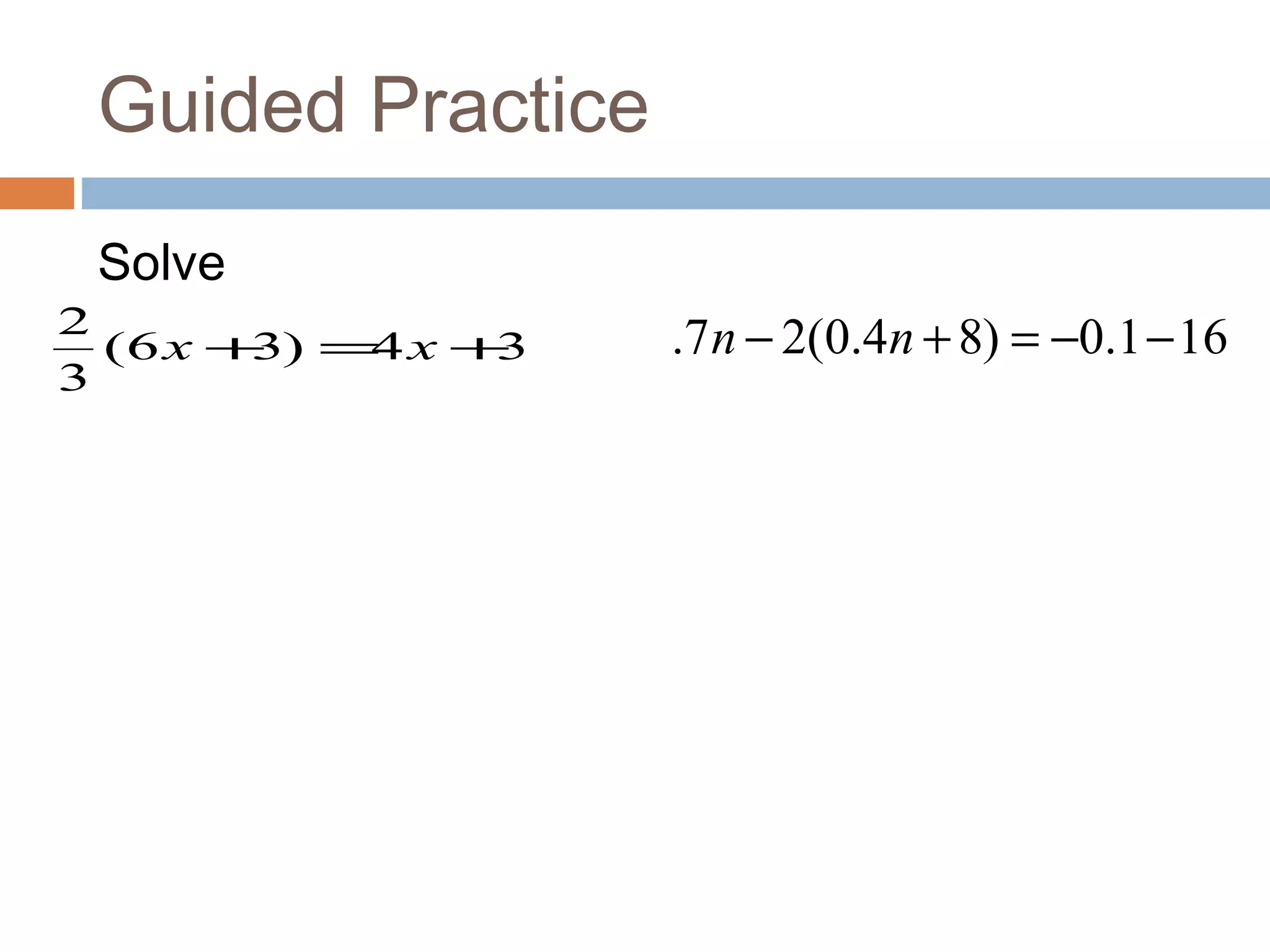Solving linear equations | PPT