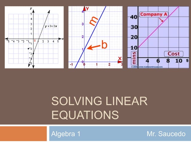 Solving linear equations | PPT