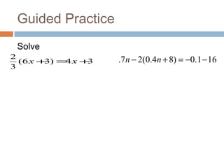 Solving linear equations | PPT