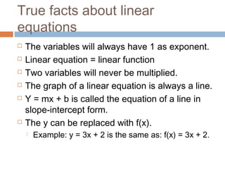 Solving linear equations | PPT