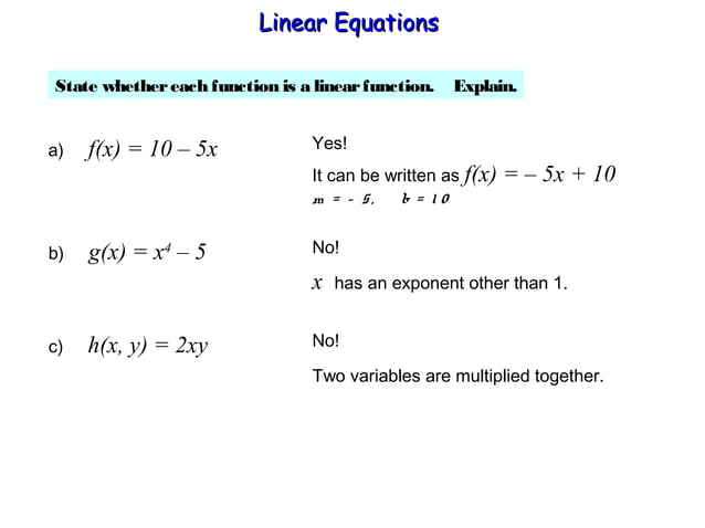 Solving linear equations | PPT
