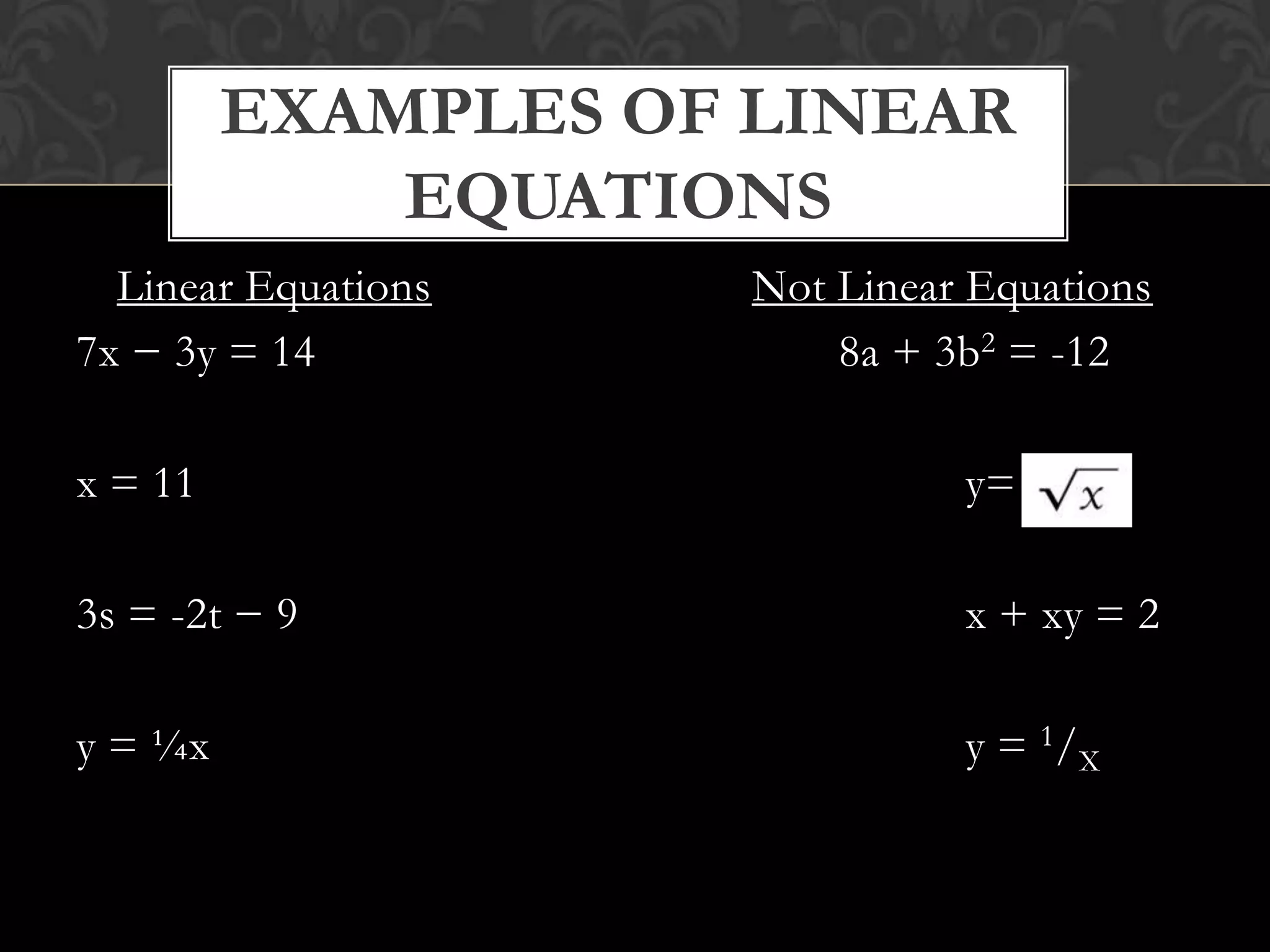 Solving Linear Equations Alg 2 Project Anna Jen Ali Pptx Physics