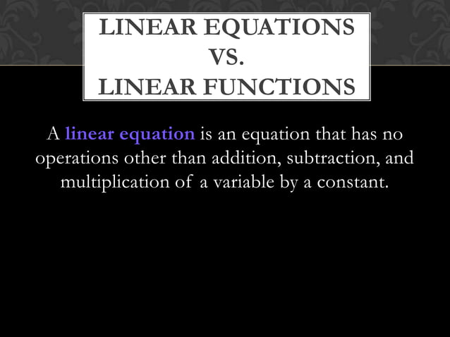 Solving Linear Equations Alg 2 Project Anna Jen Ali Pptx Physics