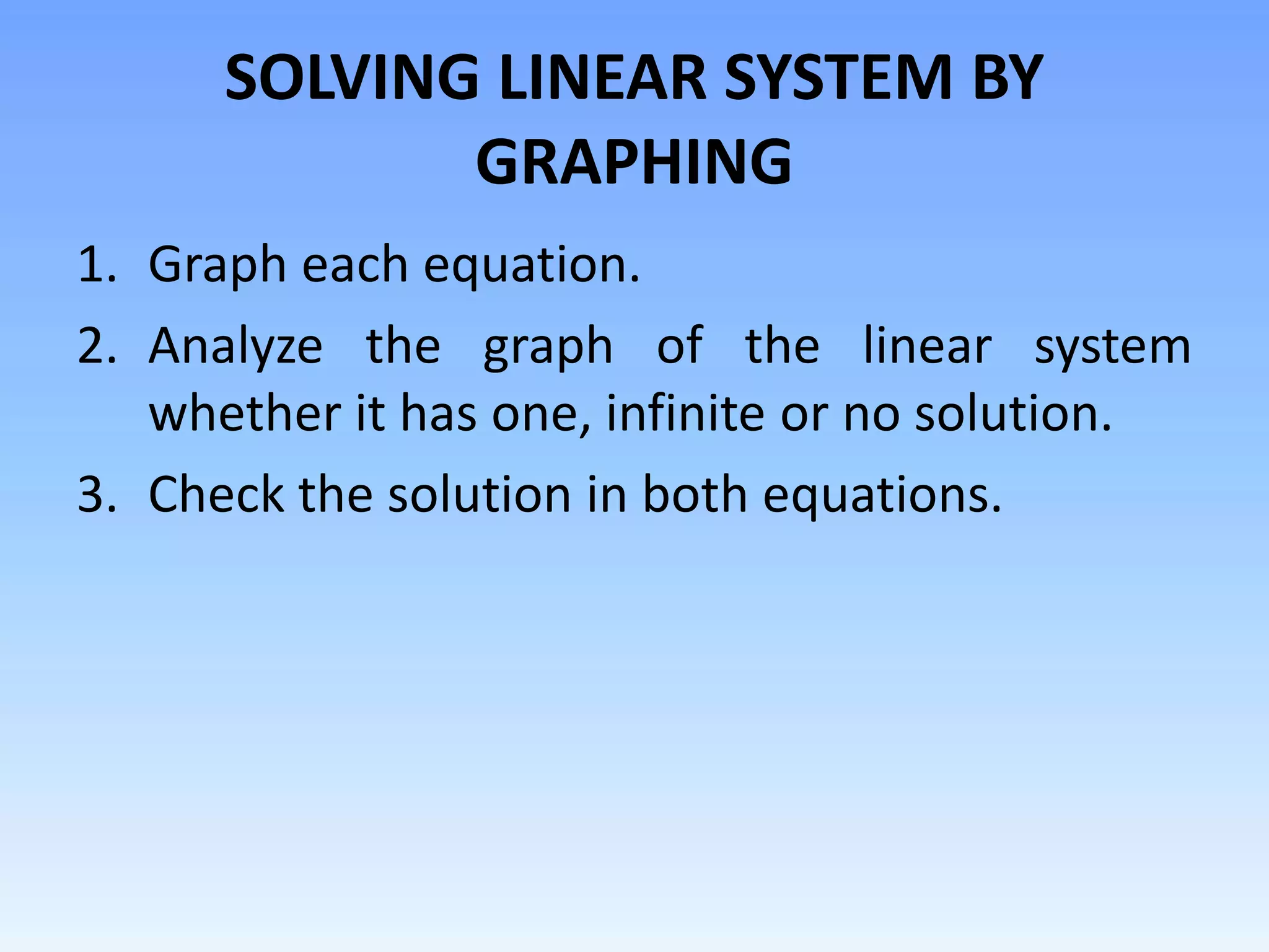 Solving linear equations by graphing | PPTX
