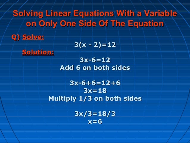 Solving linear equations (chapter 2)
