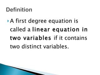 Solving linear equations in two | PPT | Physics | Science
