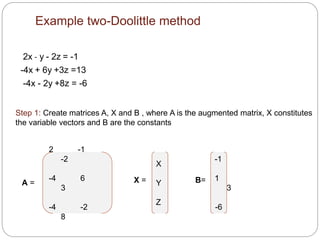 Solving linear equation system | PPT