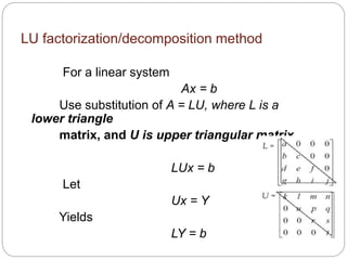 Solving linear equation system | PPT