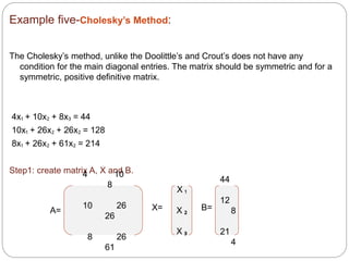 Solving linear equation system | PPT