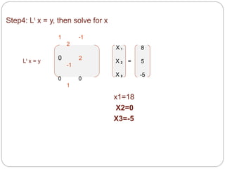 Solving linear equation system | PPT