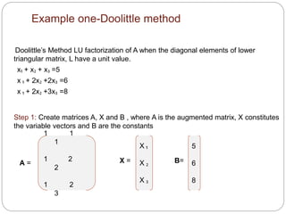 Solving linear equation system | PPT