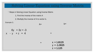 Solving Linear Equation using inverse matrix (1).pptx