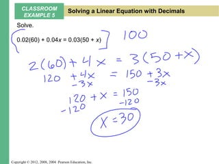Solving Linear Equations with Notes | PPT