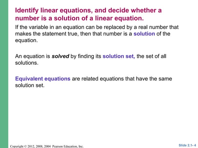 Solving Linear Equations with Notes | PPT