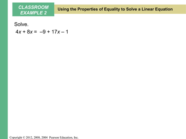 Solving Linear Equations with Notes | PPT