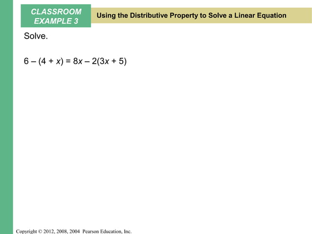 Solving Linear Equations with Notes | PPT