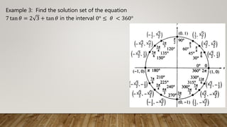 Solving linear trig equations | PPTX