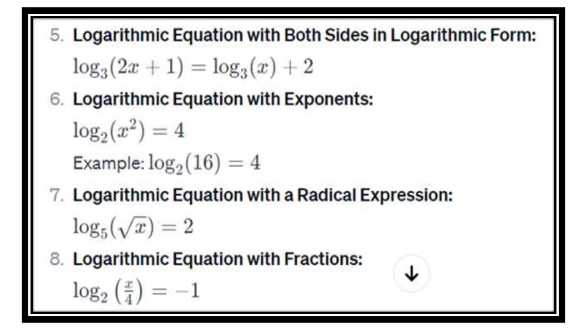 SOLVING LOGARITHMIC EQUATION.pptx