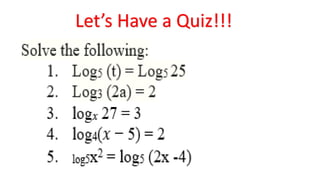 SOLVING LOGARITHMIC EQUATION.pptx