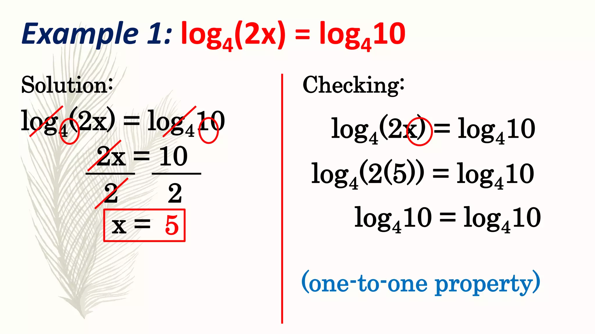 Solving logarithmic equations and inequalities | PPTX