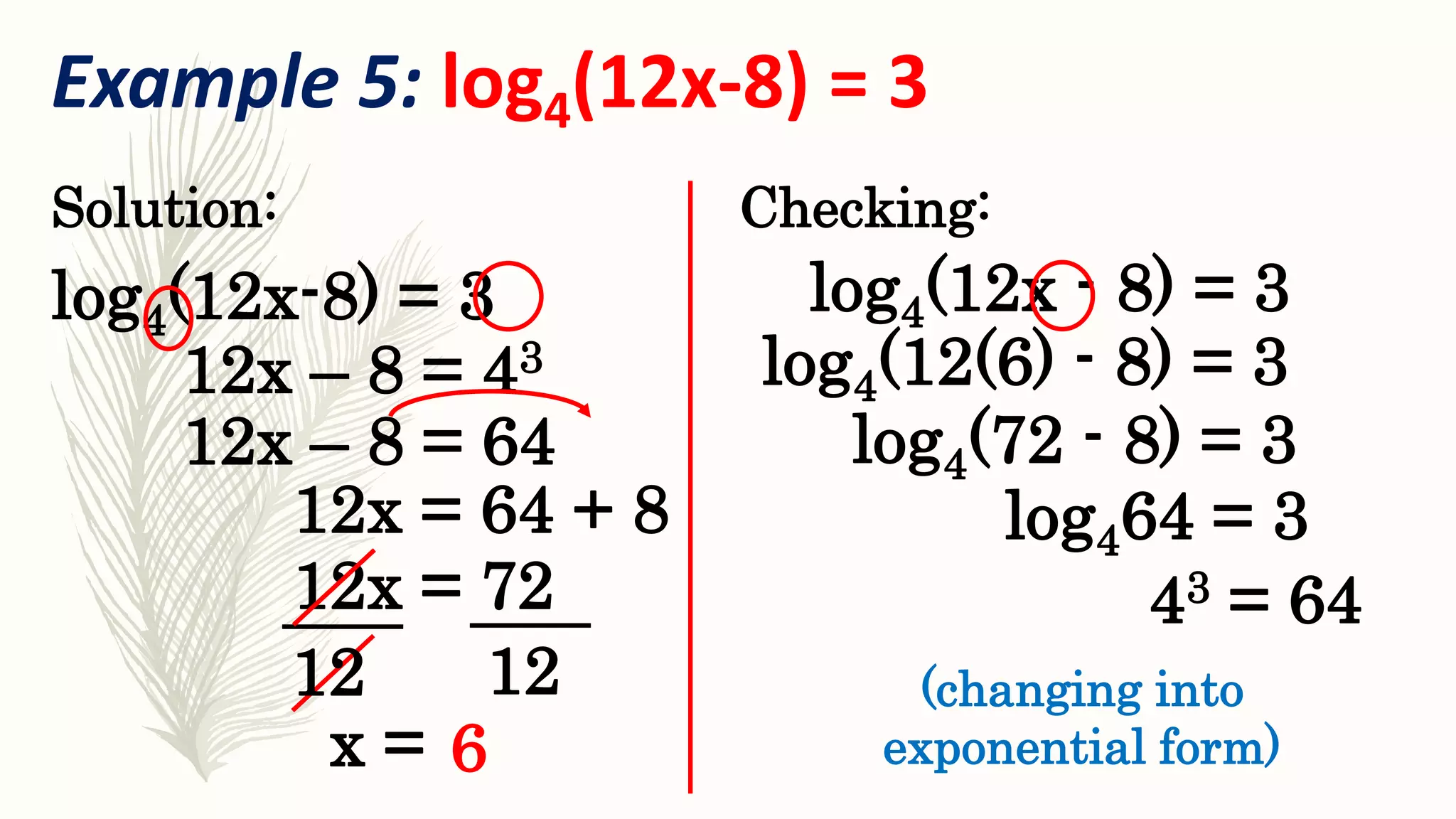Solving logarithmic equations and inequalities | PPTX