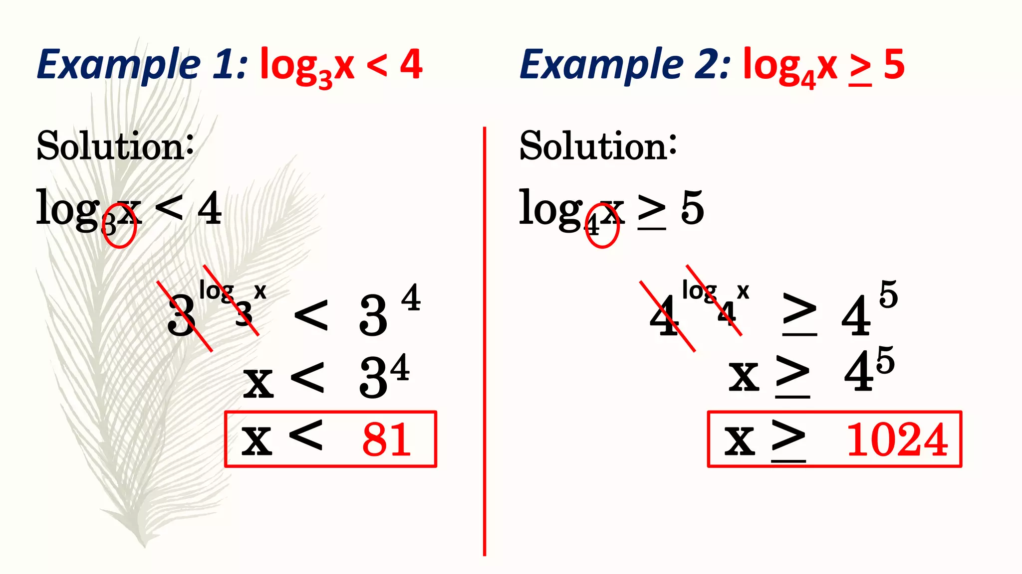 Solving logarithmic equations and inequalities | PPTX