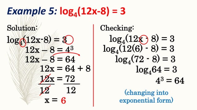 Solving logarithmic equations and inequalities | PPTX | Physics | Science