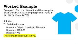 Solving Money Problems involving Percentages.pptx