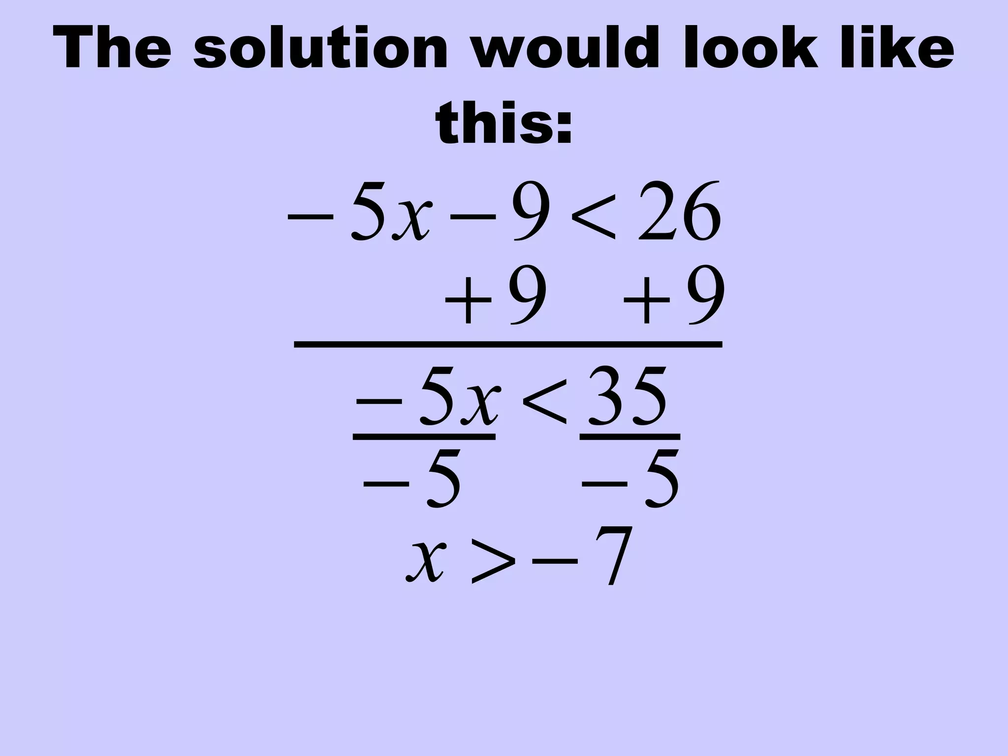 Solving multi step inequalities | PPT