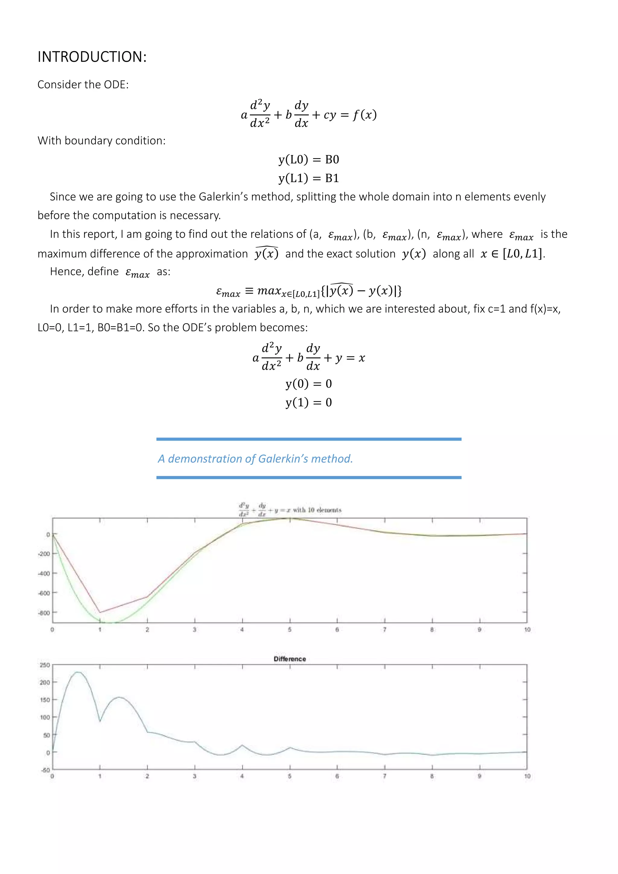 Solving ode problem using the Galerkin's method | PDF | Physics | Science