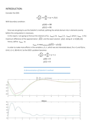 Solving ode problem using the Galerkin's method | PDF | Physics | Science