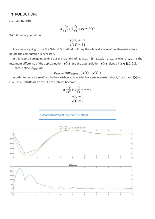 Solving ode problem using the Galerkin's method | PDF | Physics | Science