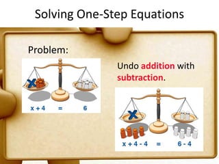 Solving One-Step Equations | PPTX