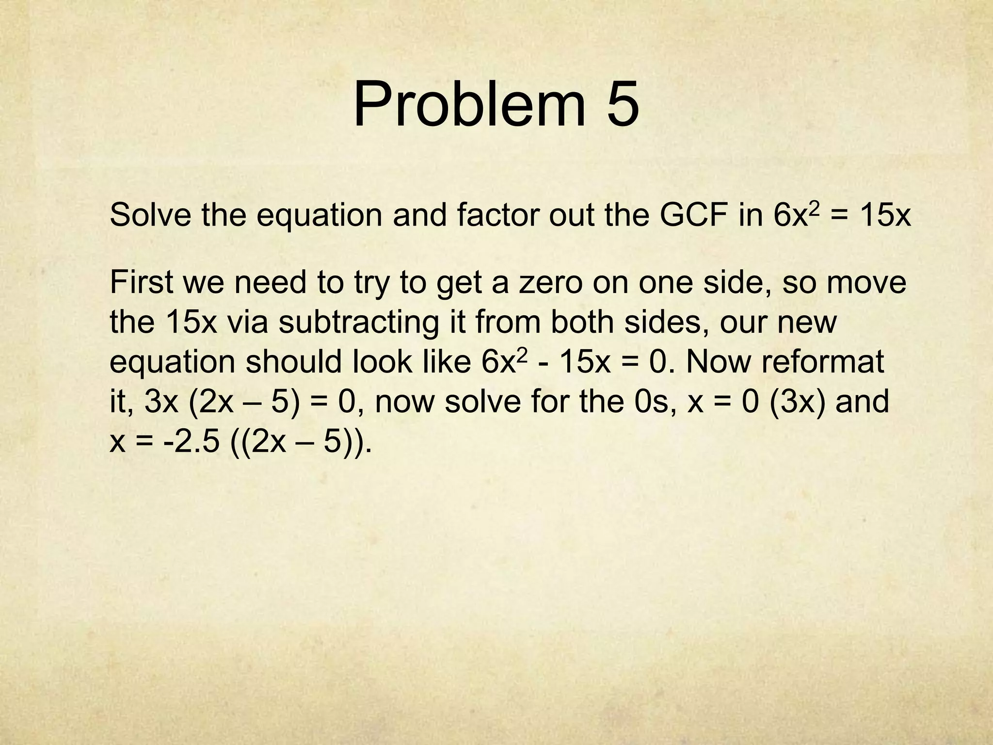 Solving polynomial equations in factored form | PPTX