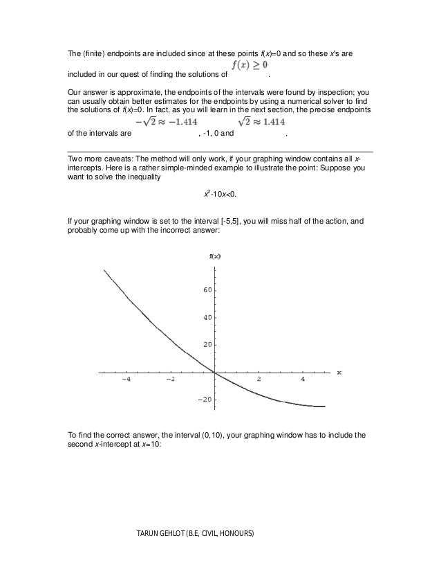 Solving polynomial inequalities by graphing