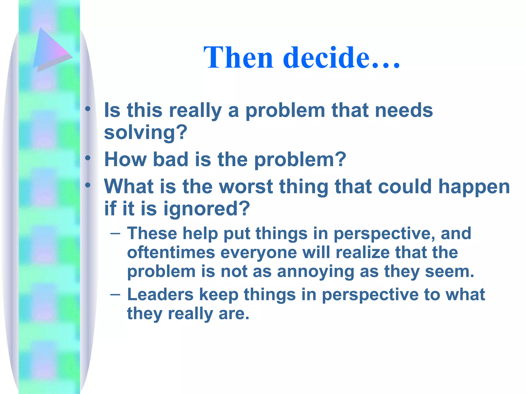 Solving problems as a leader | PPT