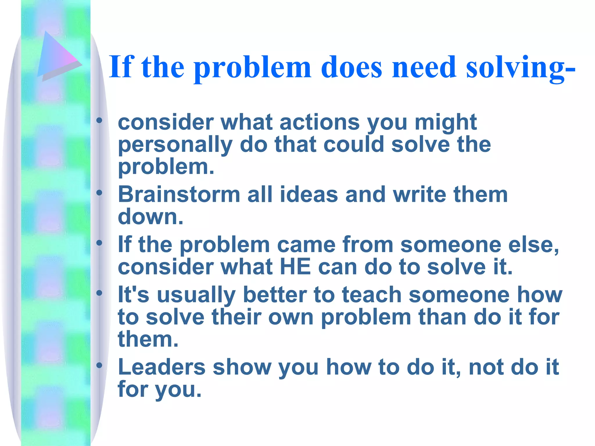 Solving problems as a leader | PPT
