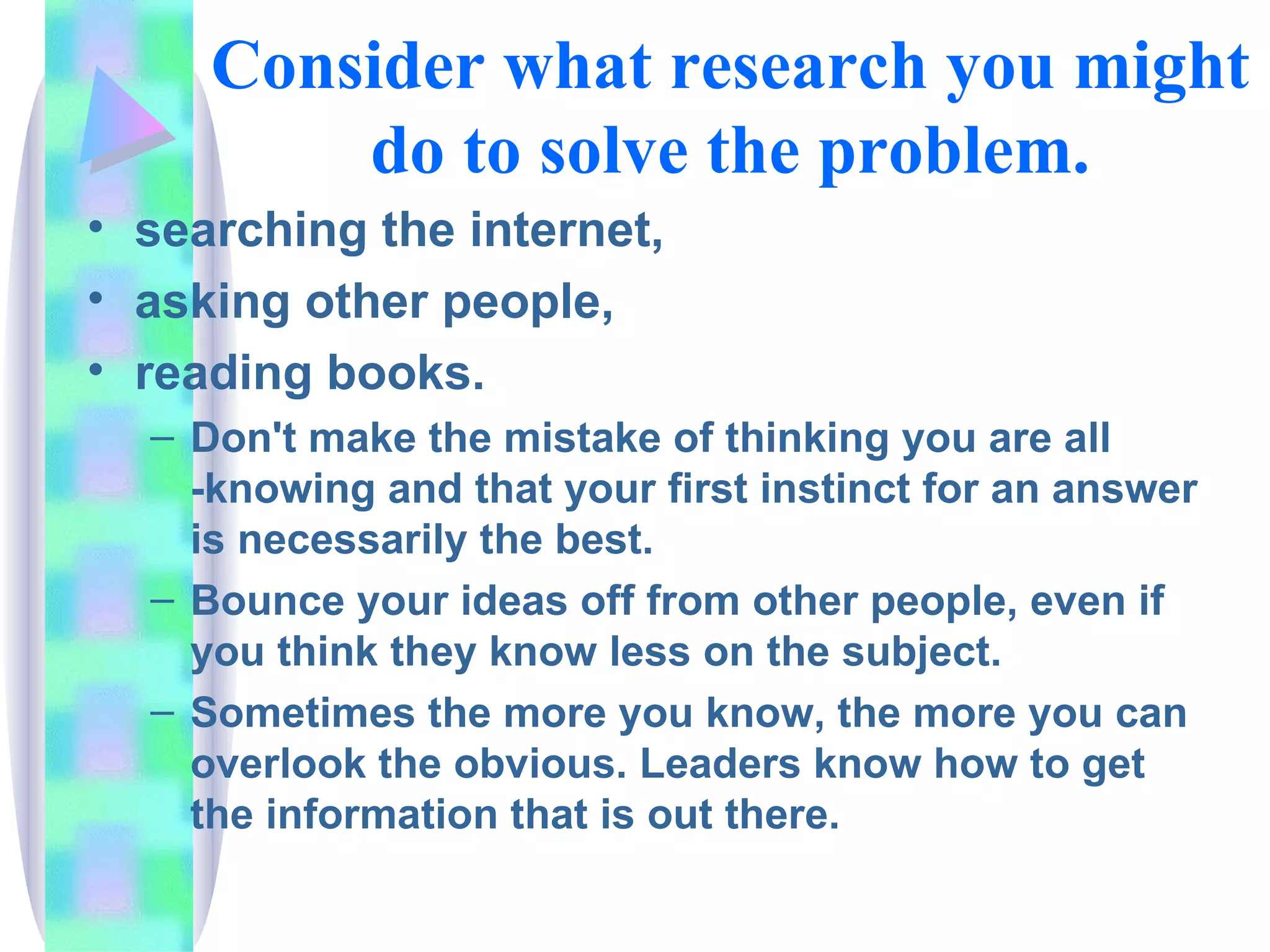 Solving problems as a leader | PPT