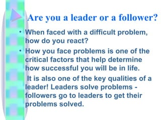 Solving problems as a leader | PPT