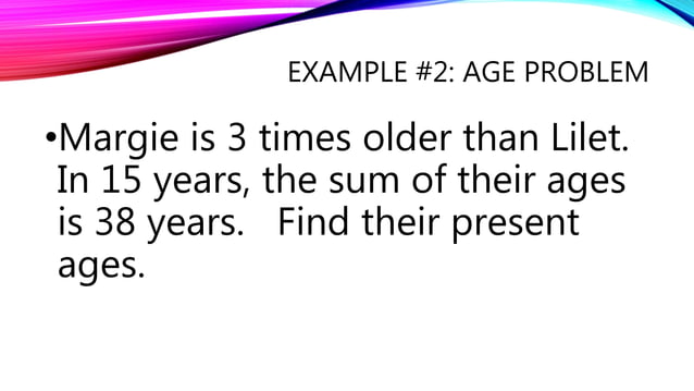 Solving problems involving linear equations | PPTX | Science