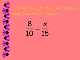 Solving Proportions | PPT