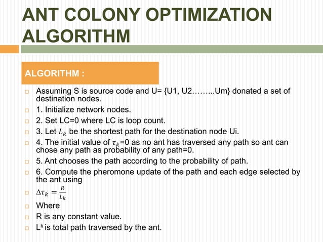 Solving Qos Multicast Routing Problem Using Aco Algorithm Ppt