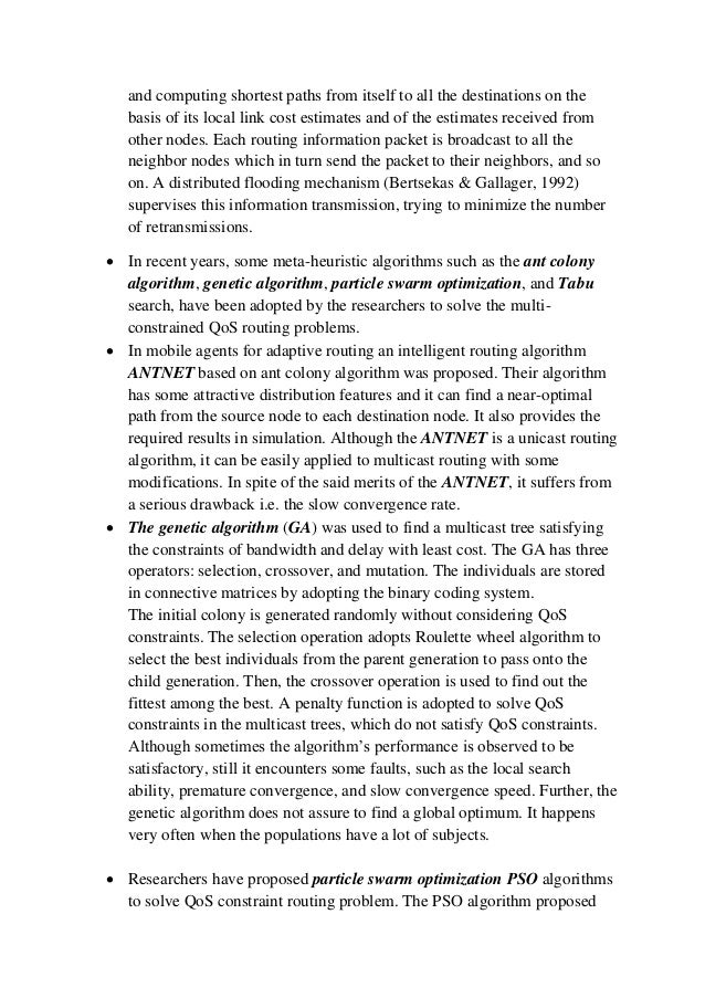 Solving QoS multicast routing problem using ACO algorithm